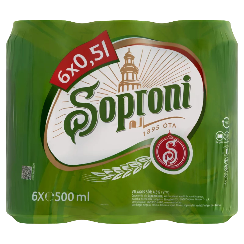 Soproni Àszok 0,5 Liter - 6 PACK - original ungarisches Bier, 11,20
